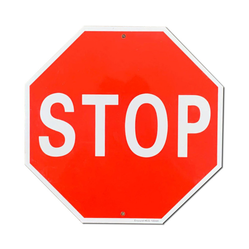 Traffic Signs Reflective Warning Sign Stop Signboard 30*30cm Aluminum ...