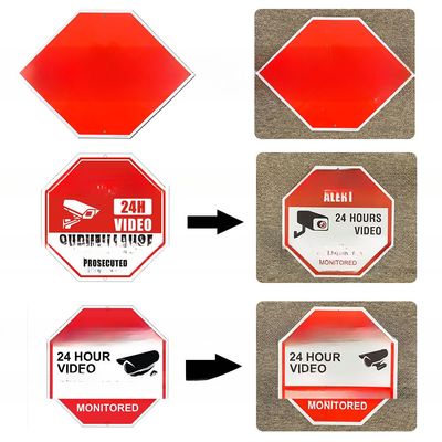 Traffic Signs Reflective Warning Sign Stop Signboard 30*30cm Aluminum ...